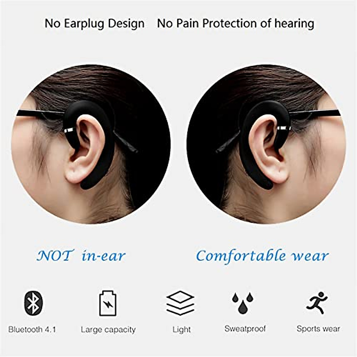 Fashion HiFi Bluetooth Headset Wireless Sports Touchs Waterproof Super Long Battery Life Music Binaural Subwoofer Earplugs