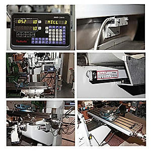 2 Axis Digital Readout 16" 20" DRO Display with 5µm Precision Linear Scale 400mm+500mm for Milling Lathe Drill EDM Machine,DHL Ship, 4-7 Business Days
