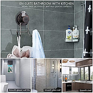 JiePai Suction Cup Towel Bar,Removable Modern Vacuum Suction Towel Hooks for Bathroom Door Adhesive Towel Bar Suction Towel Rack Holder