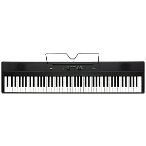 Korg 88 Portable Digital Piano with Semi-Weighted Keys and Built-in Speakers, with Sustain Pedal, Music Stand, and Power Supply (LIANO),Black