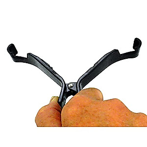 Universal Cell Phone Stand for Desk V Shape Tech Clip, Strong Spring Clamp with Soft Pad for Vertical and Horizontal Screen Viewing - Black