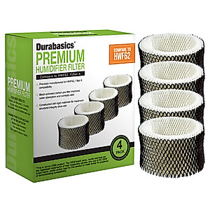 Durabasics 4 Pack Compatible Holmes HWF62 Humidifier Filter, Replacement for Holmes Humidifier Filter HWF62, Holmes A Filter Compatible, Compatible with Humidifier Filters Sunbeam Humidifier Filter A