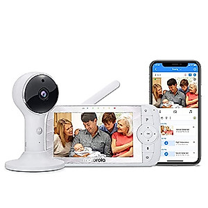 Motorola Connect60-2 Dual Camera Hubble Connected Video Baby Monitor - 5" Screen, 1080p Wi-Fi Viewing 2-Way Audio, Night Vision, Digital Zoom and Hubble App (Connect60-2 Dual Camera) (Renewed)