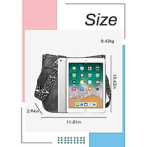 Crossbody Bags Purses Women Vegan Leather Leopard Guitar Strap Shoulder Bucket Handbags Designer Top Zipped Pockets Hobo Bags Gray