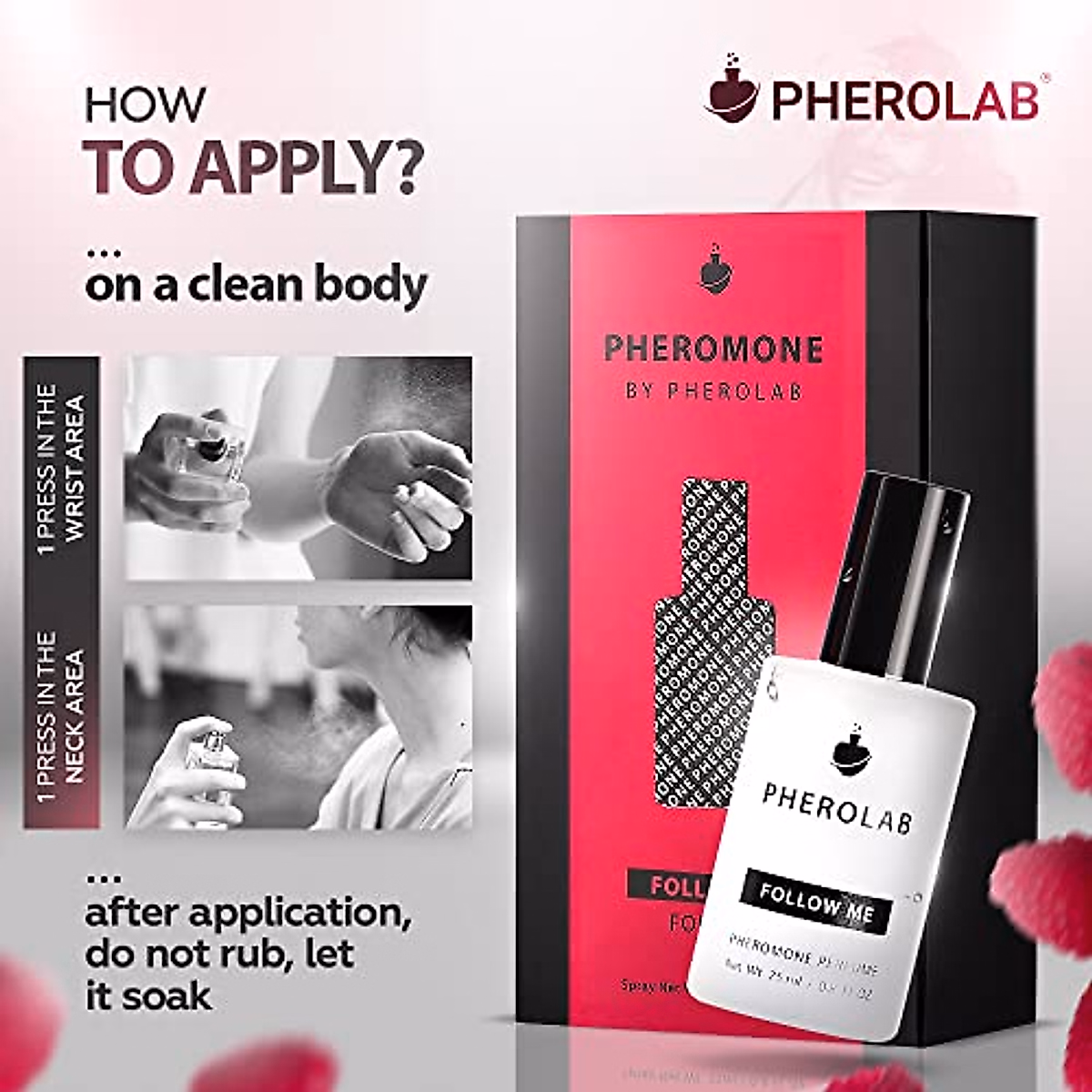PHEROLAB FollowMe Pheromone Cologne for Women [Oxytocin] Premium Pheromone Infused Oil Cologne - Women's Perfume to Attract Men