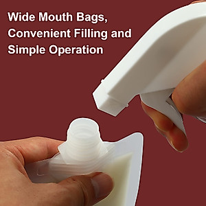 YASUOA 12 Pieces 100ml Leakproof Travel Pouches for toiletries Bulk Travel Size Refillable Squeeze Pouches Containers TSA Approved Empty Stand Up Pouch for Lotion Shampoo Liquids 3.4oz