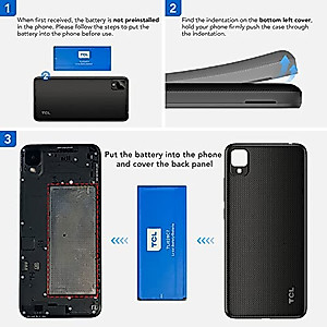 TCL 30 Z Unlocked Cell Phone 4G LTE, 6.1" HD+ Display, Smartphone Android 12, 32GB+3GB RAM, Expandable Memory Up to 512GB, 3000mAh, Built-in GPS, US Version, Prime Black