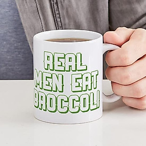 CafePress Real Men Eat Broccoli Ceramic Coffee Mug, Tea Cup 11 oz