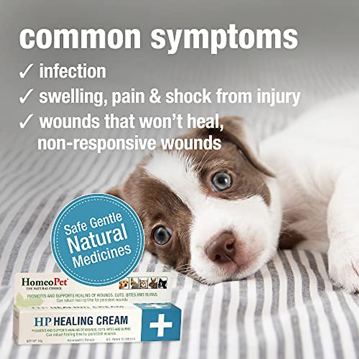 HomeoPet HP Healing Cream, Natural Support for Pet Wound Healing, 14 Grams