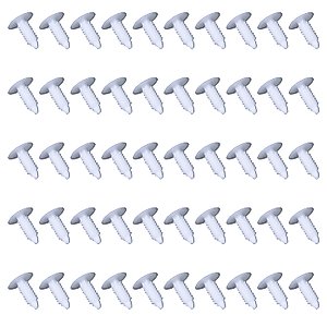 ZCZQC 50PCS Lawn Chair Rivets Plastic Nylon Snap Fasteners for Furniture Shelf Tree Rivets Christmas Tree Rivets Spiked Rivets Used for Yard Binding Fasteners Cable Tie Rivets White