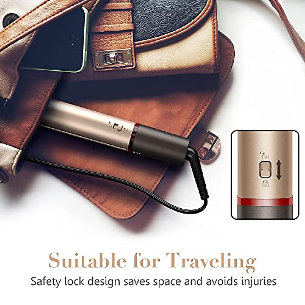 FURIDEN Hair Straightener, Flat Iron Hair Straightener, Hair Straightener and Curler 2 in 1, Flat Iron Curling Iron in One, Curling Straightening Iron Combo, Round Flat Iron