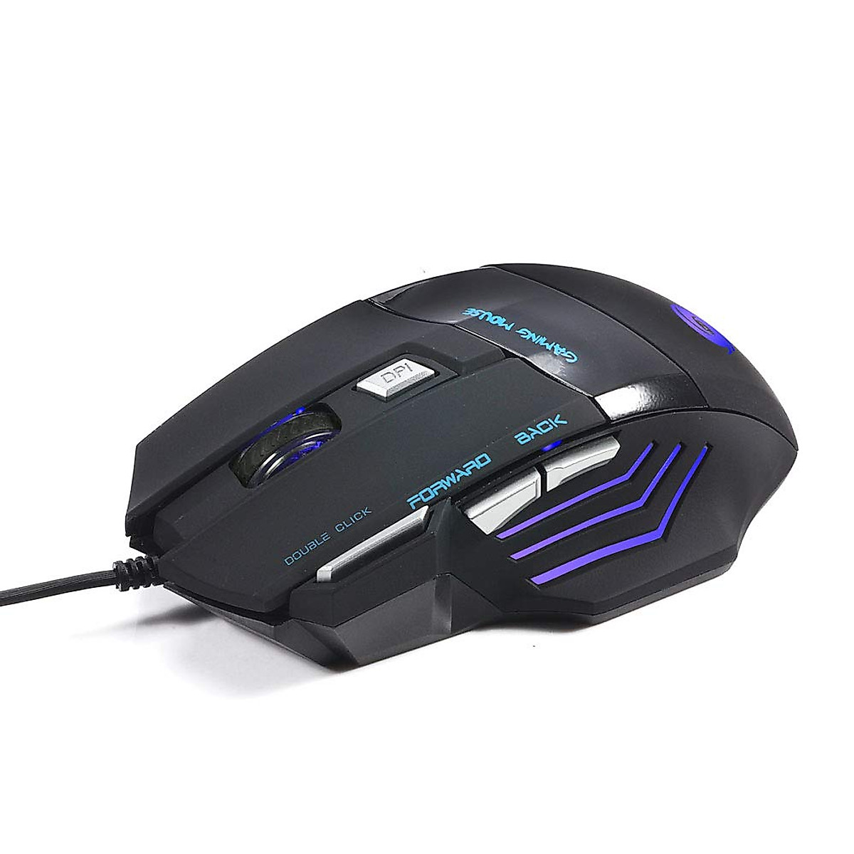 Minelody Game Mouse, Proteus Spectrum Tunable Gaming Mouse USB 2.0 7-Button Wired Esports Gaming Mouse Black
