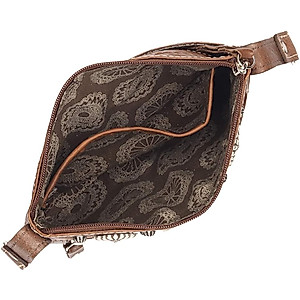 American West Women's Trail Rider Crossbody Bag Tan One Size