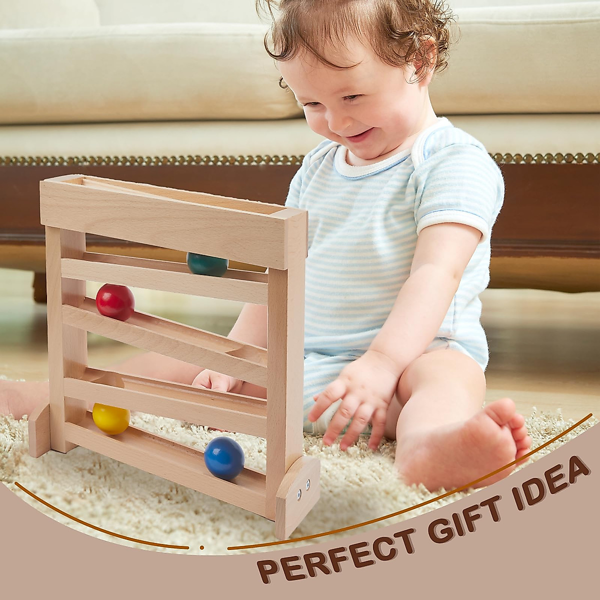 Tiger Montessori Ball Tracker for Baby Ball Tracker Montessori Toys