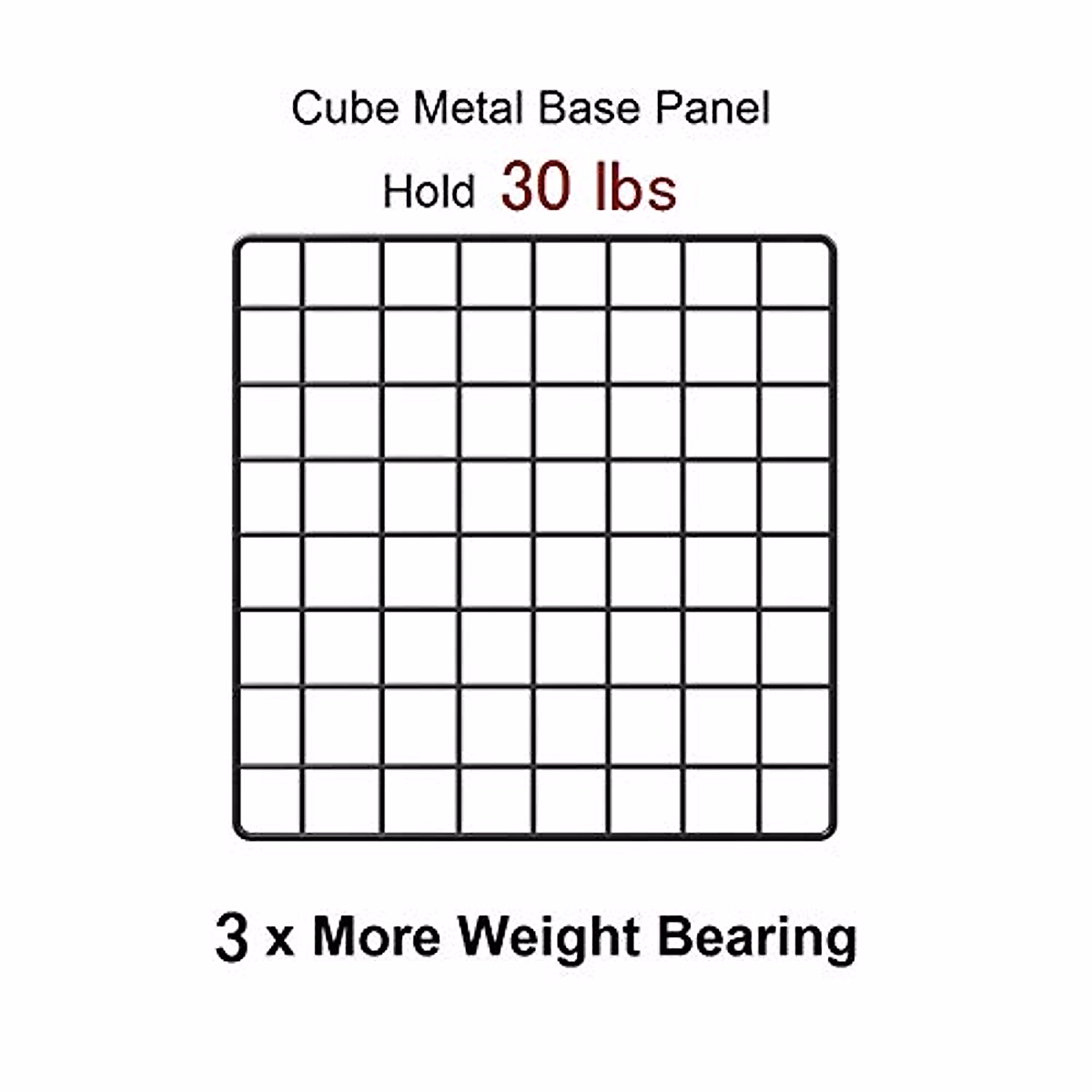 KOUSI Storage Cube - 14"x14" Cube (20 Cubes) Organizer Stackable Cubes for Storage Cubby Unit Wire Bookshelf, Black Wire