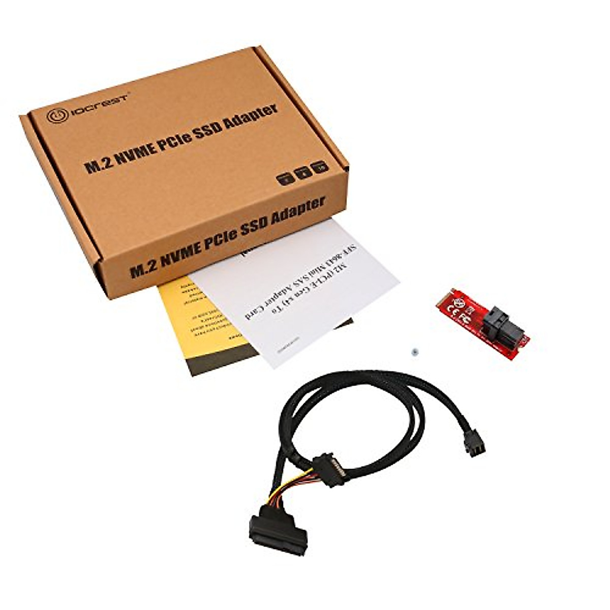M.2 Mini-SAS HD to U.2 Cable (SFF-8643 to SFF-8639) Connector for U.2 PCIe-NVMe SSD U2 U.2 Kit Cable Included SI-ADA40121