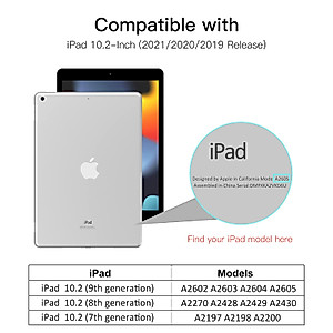 JETech Privacy Screen Protector for iPad 10.2-Inch (9th/8th/7th Generation, 2021/2020/2019), Anti-Spy Tempered Glass Film, 1 Pack