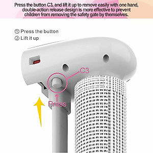 ALSOABA Retractable Baby Gates Extra Wide,120 Inches Extended Mesh Gates for Kids Or Pets，for Dogs Indoor Safety Gate Dog Gates for The House Extra Long Baby Gate f or Stairs Outdoor Large Pet Gate