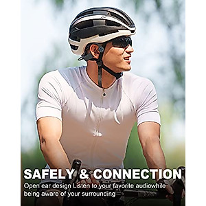 MONODEAL Bone Conduction Headphones Bluetooth Open Ear Headphones Wireless IPX5 Waterproof Headset with Microphone Sport Headphones Long Battery Life Earphones for Runners Fitness Cycling