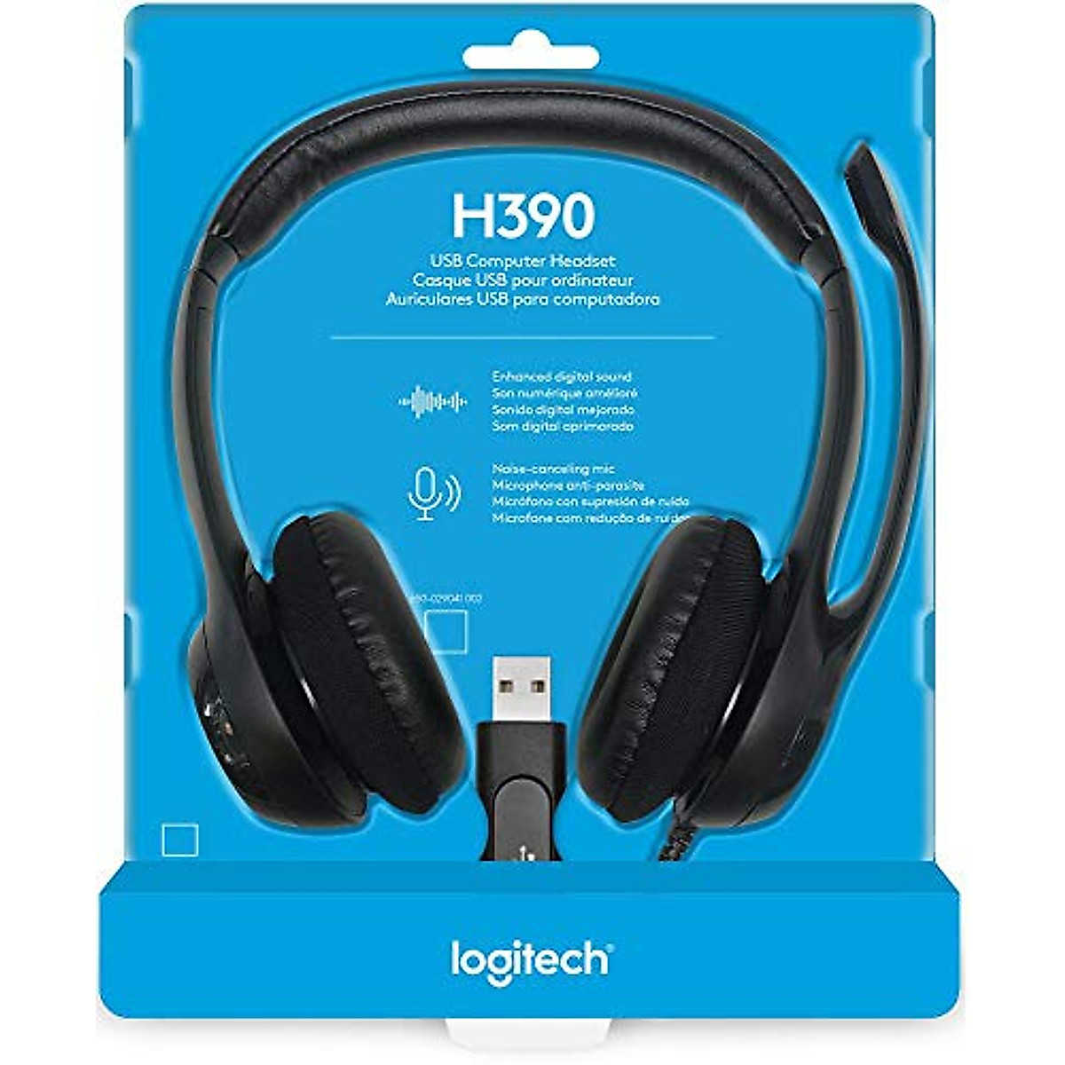 Logitech LOG981000014 Inc H390 Usb Headset with Noise-Canceling Headphones(Certified Refurbished)