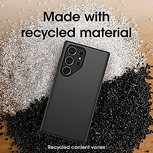 OtterBox Galaxy S23 Ultra Symmetry Series Case - BLACK, ultra-sleek, wireless charging compatible, raised edges protect camera & screen