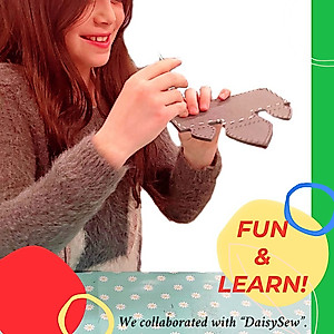 i-daum Sewing Kit for Kids - Worldwide Landmarks Craft kit w. World map, Information Cards, Educational Arts & Crafts Gift for Boys and Girls Ages 8-12, DIY Kid Felt Sewing Project Includes 37 Items