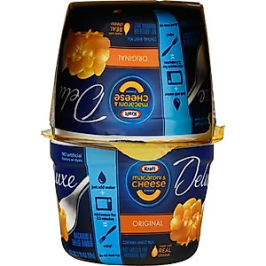 Kraft Deluxe Original Easy Microwavable Macaroni and Cheese Cups (4 ct Pack, 2.39 oz Cups)