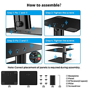 BoYata Monitor Stand, Adjustable Monitor Riser Metal Computer Stand Compatible with TV, PC, Laptop, Computer, iMac, and All Screen Display-Black