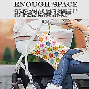 zcyxuuw Wet Bag, Wet Dry Bag, Wet Bag for Swimsuit, Travel, Beach, Pool, Diapers, Dirty Yoga Gym Clothes, Makeup Bag, Waterproof Flower Face Hippie Decor