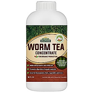 Worm Tea for Gardening Soil - Worm Tea Fertilizer Liquid - Worm Castings, Earthworm Casting Manure Fertilizer - Earthworm Tea Worm Castings - Worm Casting Concentrate (16 Oz)