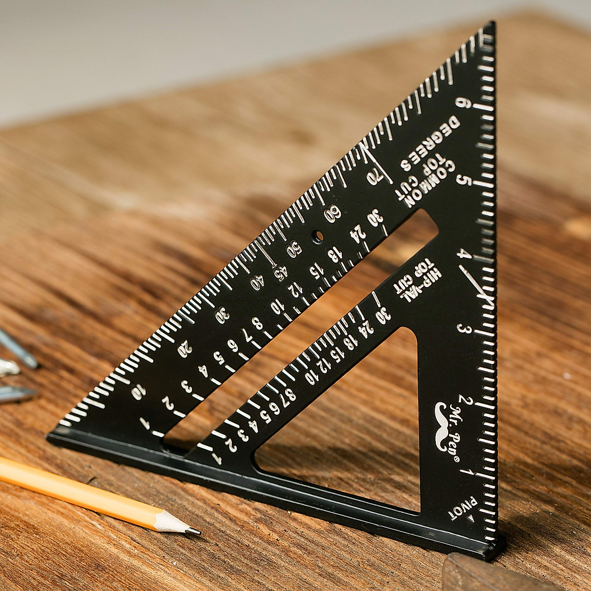 Mr. Pen- Rafter Square, Metal Square, 7 Inch, Carpenters Square, Square Tool, Metal Square Ruler, Carpentry Squares, Woodworking Square, Square Angle Tool, Aluminum Rafter Square, Carpenter Square