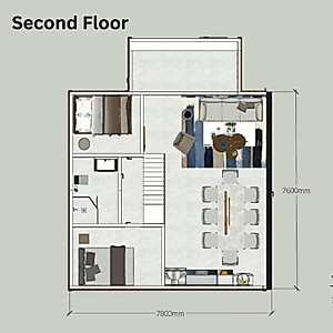 Modern Prefabricated Villa Holiday House Accommodation Prefab Garden Office Double Story House Outdoor, Garden House Luxury Living