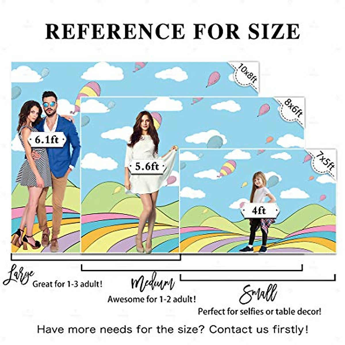 Allenjoy Adventure Themed Backdrop Blue Sky White Clouds Balloons Photography Background for Kids Babies 1st Birthday Party Decor Banner Baby Shower 8x6ft Photo Booth Props