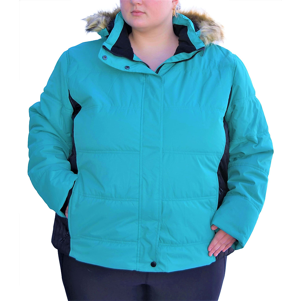Snow Country Outerwear Womens Plus Size 1X-6X The Aspen Ski Coat Jacket (3X, Teal)