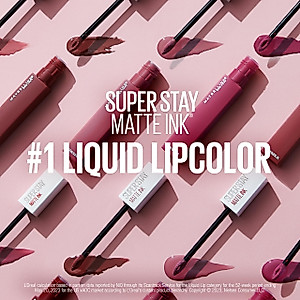 Maybelline Super Stay Matte Ink Liquid Lipstick Makeup, Long Lasting High Impact Color, Up to 16H Wear, Ground-Breaker, Maple Leaf Red, 1 Count