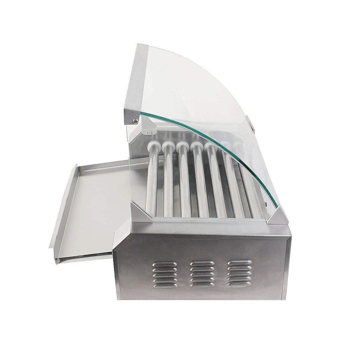 New Commercial 18 Hot Dog Hotdog 7 Roller Grill Cooker Machine w/ Cover