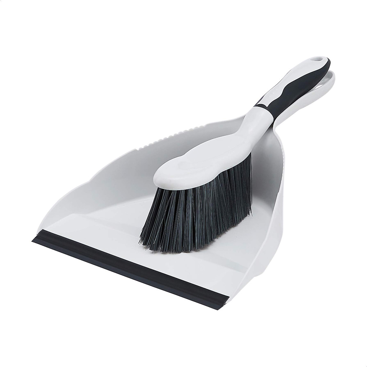 AmazonCommercial - LF2100-2P 9-inch Dustpan & Brush Set, 4 Count, Pack of 2, Gray