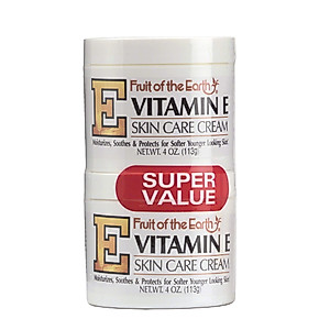 Fruit of the Earth Vitamin-E Cream 4 Ounce Jar - 2 pack