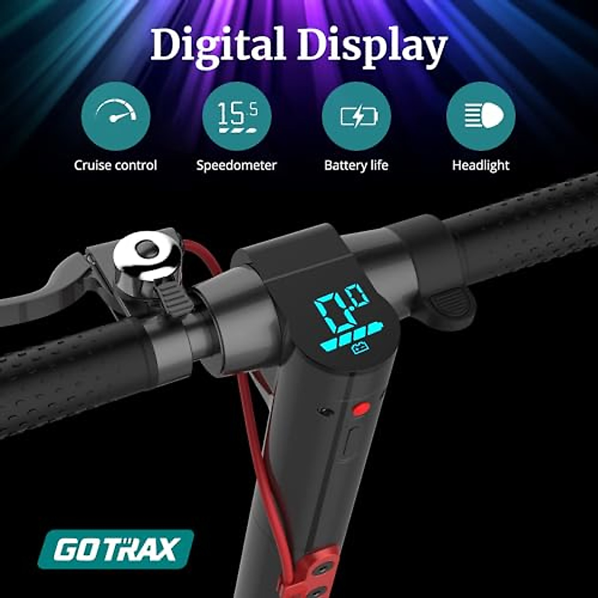 Gotrax XR Elite Electric Scooter, 8.5" Pneumatic Tire, Max 18 Mile and 15.5Mph by 300W Motor, Bright Headlight and Taillight, Aluminum Alloy Frame and Cruise Control, Foldable Escooter for Adult Black