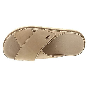 UGG Women's GOLDENSTAR Cross Slide Sandal, Driftwood, 6