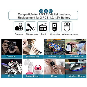 YXZHENG 3.2 Volt Rechargeable Solar Battery AA 4PCS Replacement for Solar Lawn Light (4pcs AA Batteries)