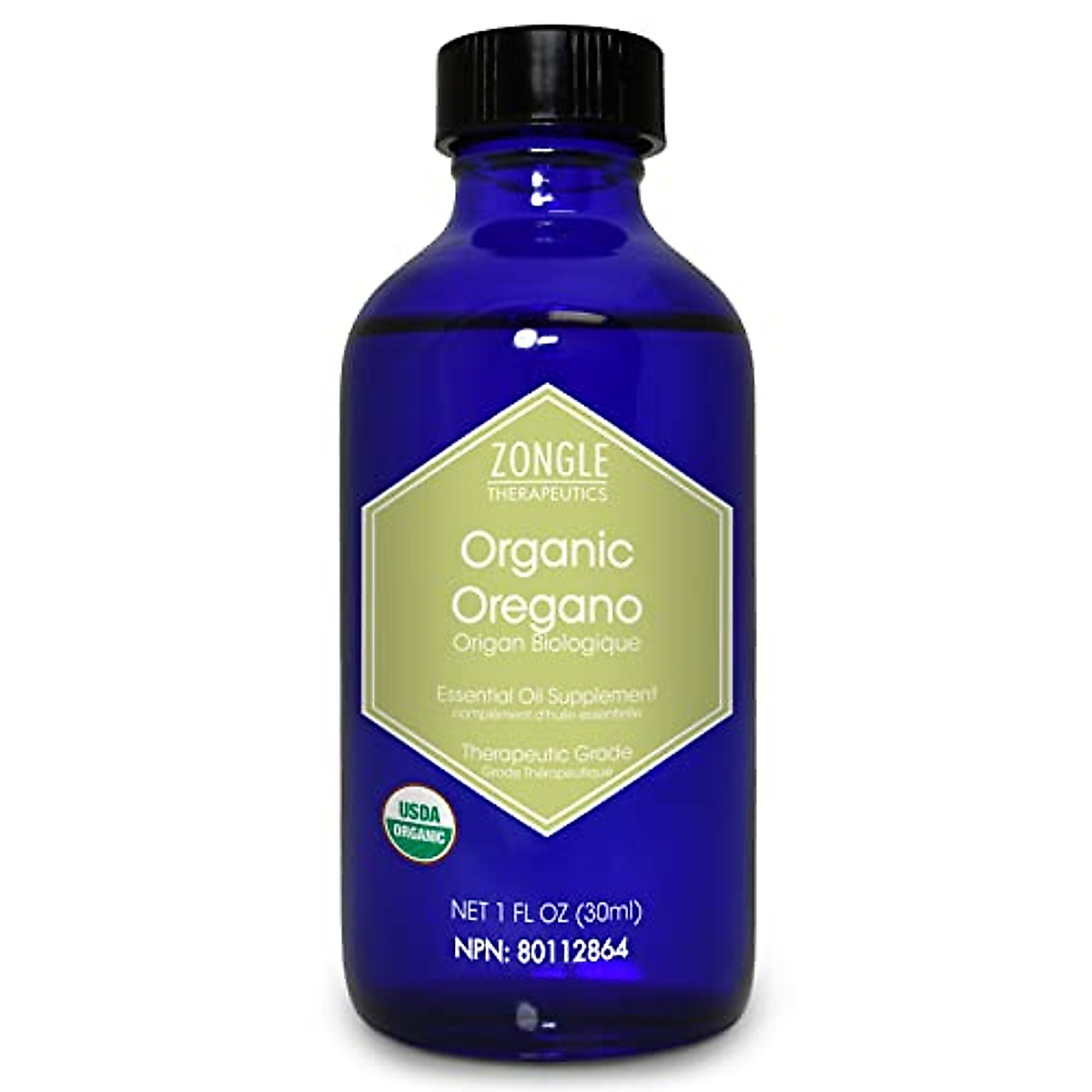 Zongle USDA Certified Organic Oregano Essential Oil, Safe to Ingest, Origanum Minutiflorum, 1 OZ