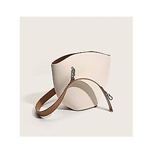 Bucket Bags for Women, Genuine Leather Tote Bag Ladies Purses and Handbags Designer Hobo Shoulder Bags with Adjustable Strap