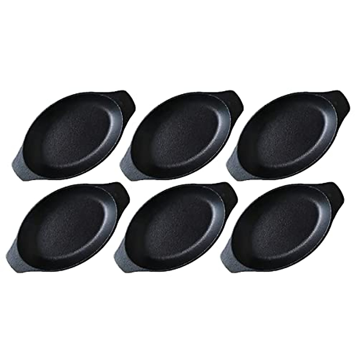 HAWOK Cast Iron Oval Mini Server 12oz Set of 6……
