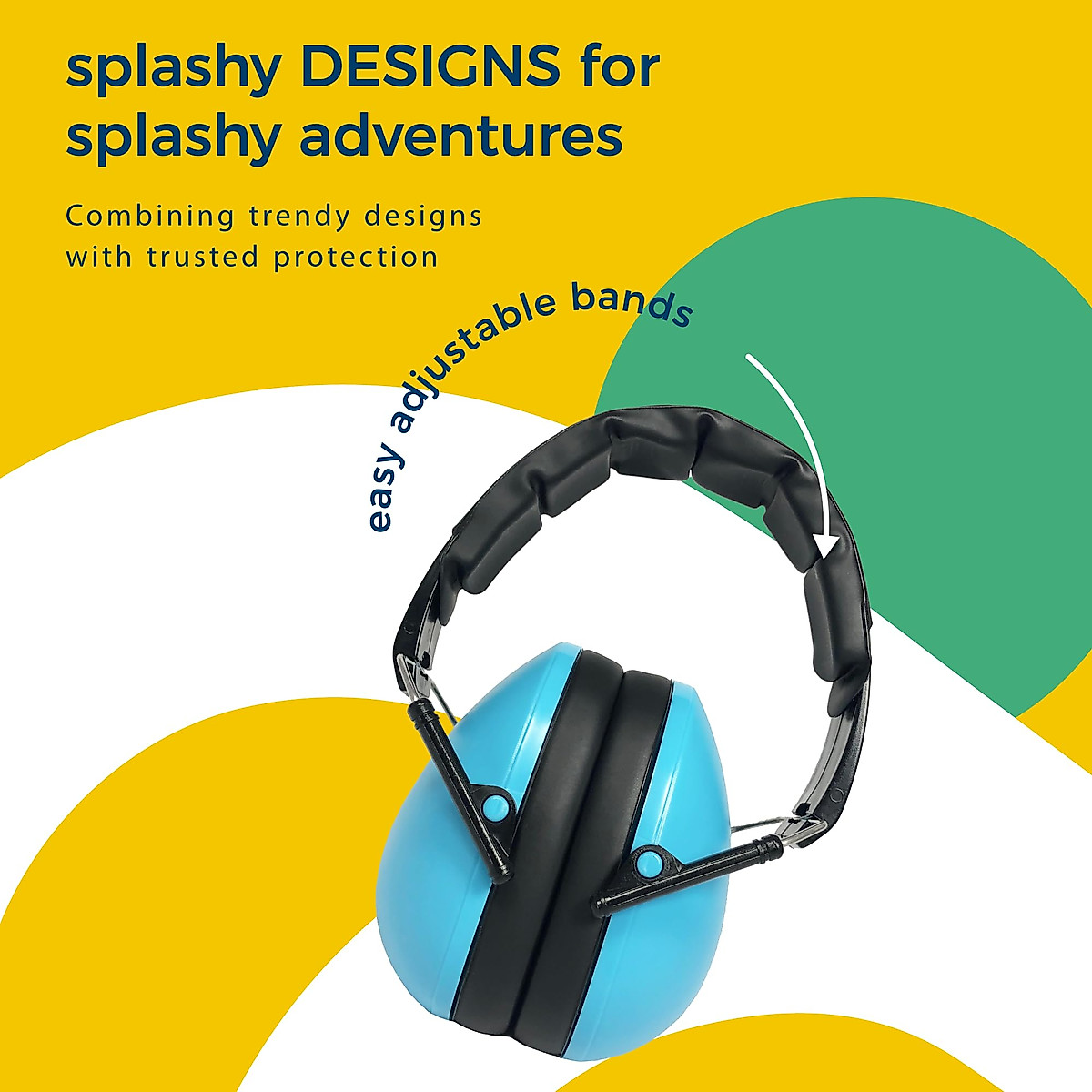 BANZ Kids Headphones – Hearing Protection Earmuffs For Children – ADJUSTABLE headband to fit all ages – Protect Kids Ears – Block Noise – Fireworks – Sporting Events – Concerts – Movies (Blue)