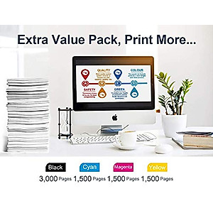 Miss Deer Upgraded LC3033 Ink Cartridges, Replacement for Brother 3033 LC3033XXL LC3033 LC3035XXL LC3035 Work for Brother MFC-J995DW MFC-J805DW MFC-J815DW (1Black, 1Cyan, 1Magenta, 1Yellow) 4 Pack