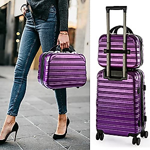 Feybaul Luggage Set 2PCS Suitcase PC+ABS Carry On Luggage with Spinner Wheel