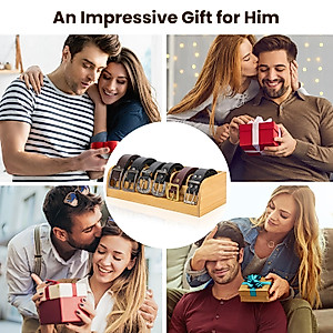 UGZOO Bamboo Belt Organizer Holder - Belt Holder for Closet Wall, Drawer or Tabletop Displays - Belt Storage Rack with Mounting Hardware Makes Great for Men (Bamboo 02)