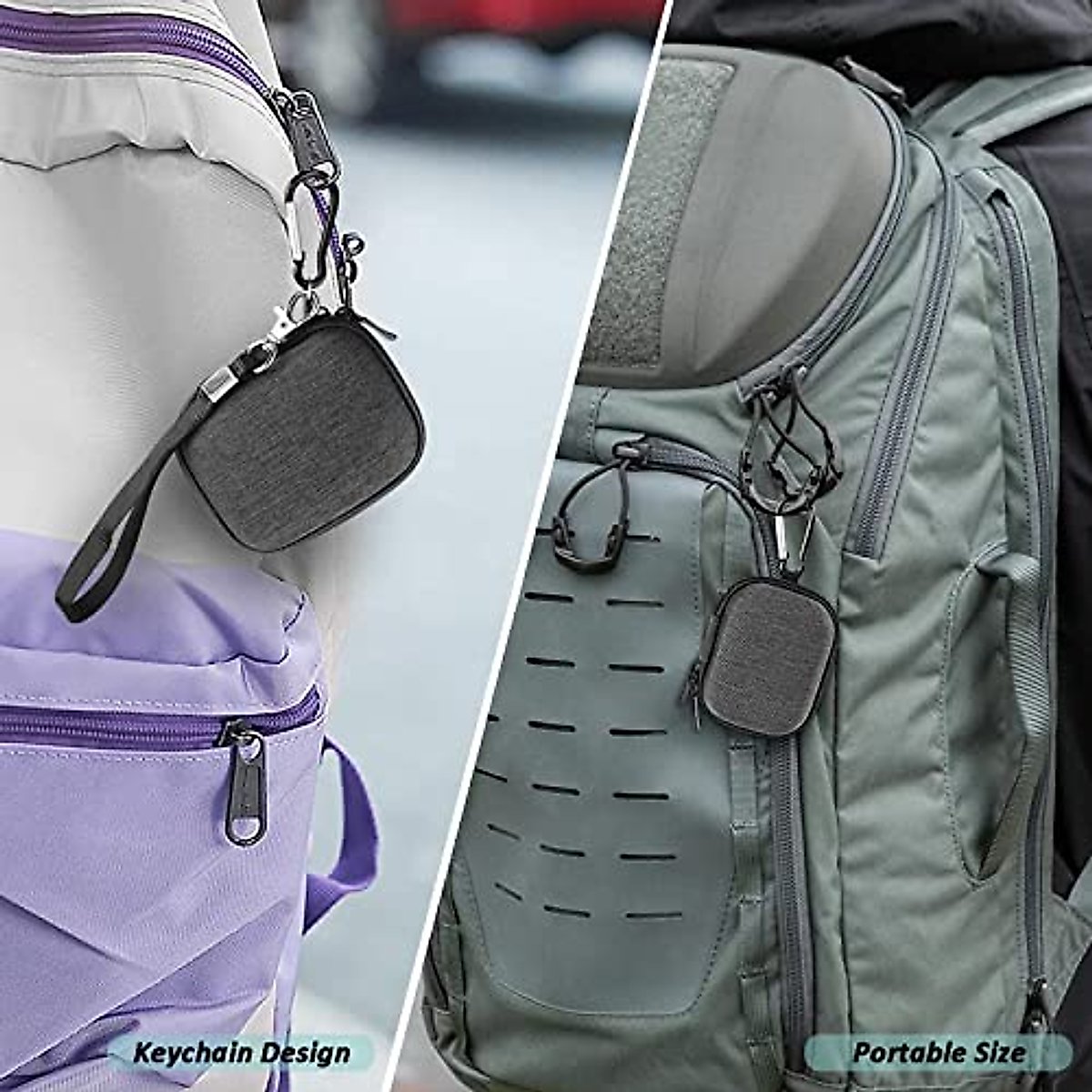 Compatible for Google Pixel Buds Pro 2022 Case, [Portable] [Keychain] [Storage Bag] Hard Case for Google Pixel Buds Pro/Pixel Buds A-Series/Pixel Buds 2 Case (Black)
