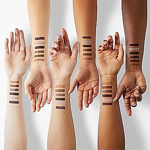 LUXAZA 6PCS Cream Brown Neutral Eyeshadow Stick Makeup Sets, Metallic Eye Brightener Stick Pencil Crayon -B02-Fall Brown